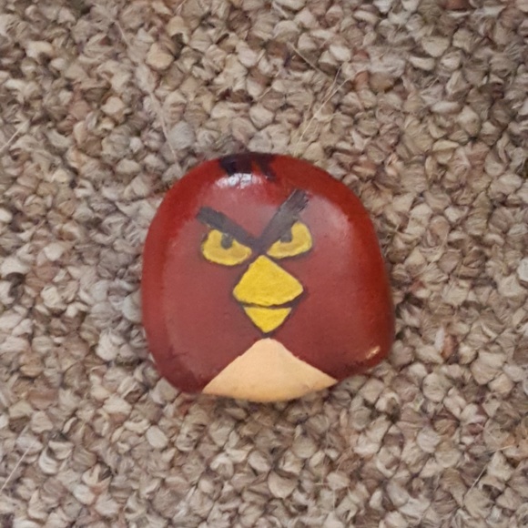 Pocono Painted Rocks | Accents | Angry Birds Painted Rock | Poshmark